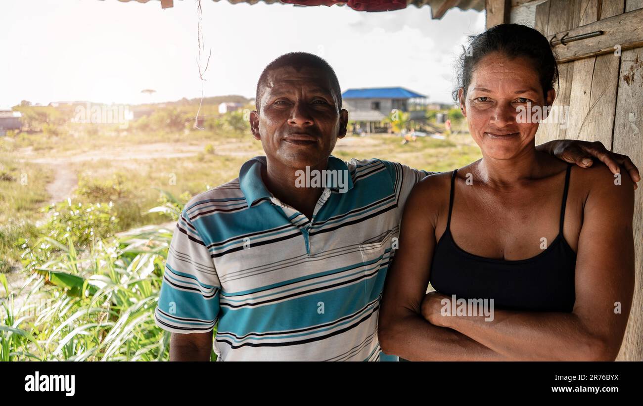 Indigenous man and woman from the Caribbean of Nicaragua and Central ...