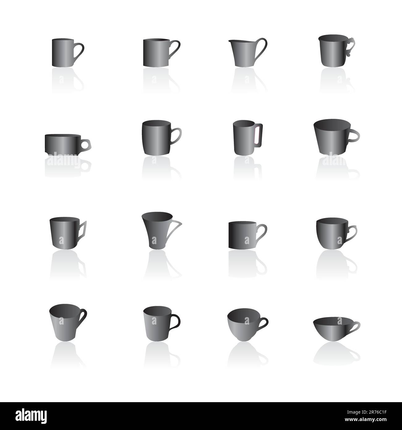 China tea set white background Stock Vector Images - Alamy
