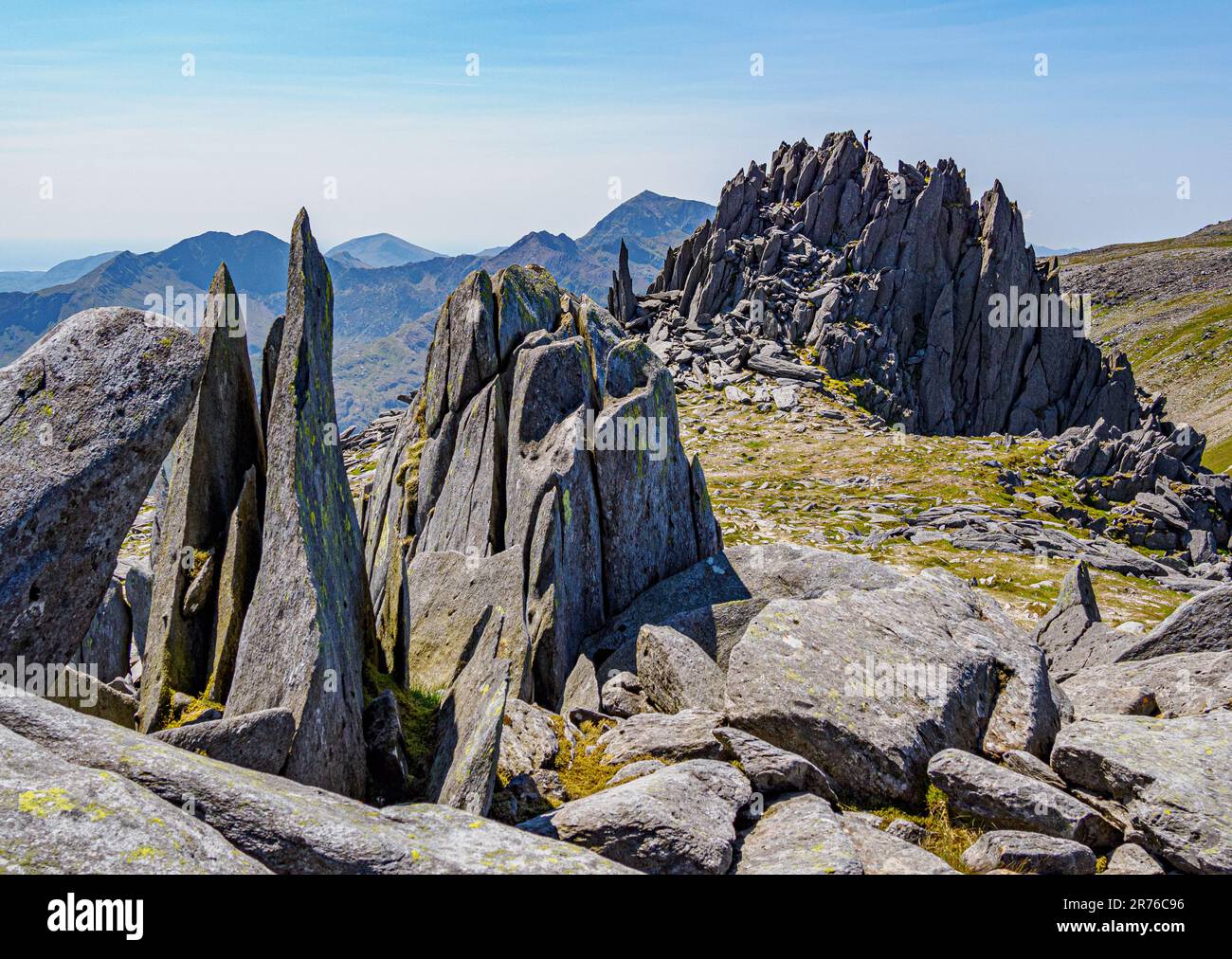 Castell y Gwynt the Castle of the Wind on the Glyderau range in Eryri ...