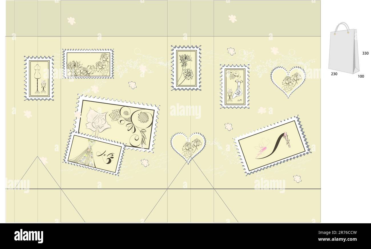 Vintage mail bag Stock Vector Images - Alamy