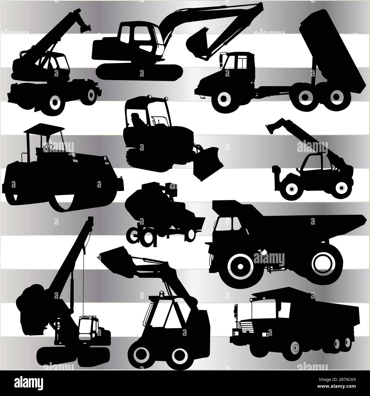 collection of construction machine - vector Stock Vector Image & Art ...