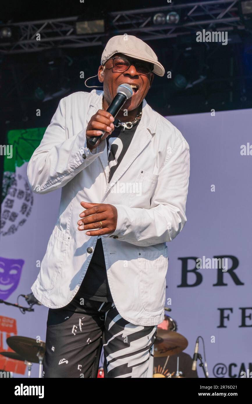 Chris Amoo of The Real Thing performing at the Cambridge Club Festival ...