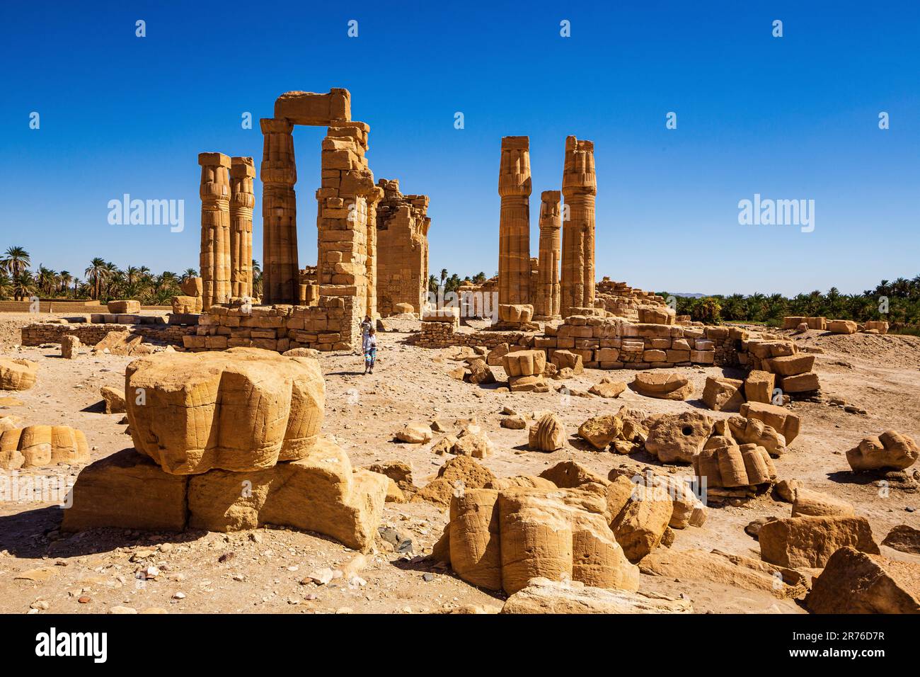 view of the temple complex of the temple of amun at soleb in the sudan ...