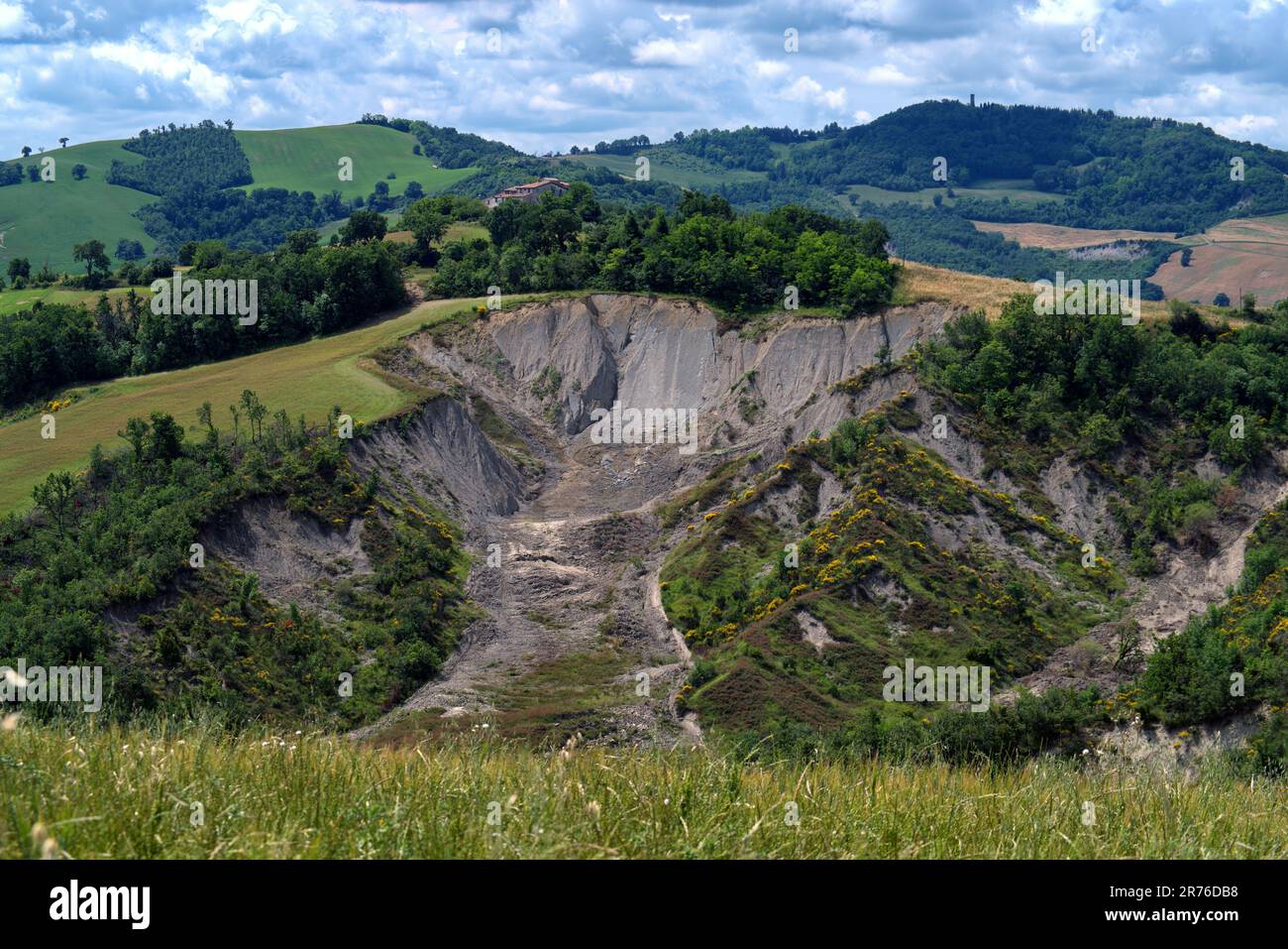 landslide in a field Stock Photo - Alamy