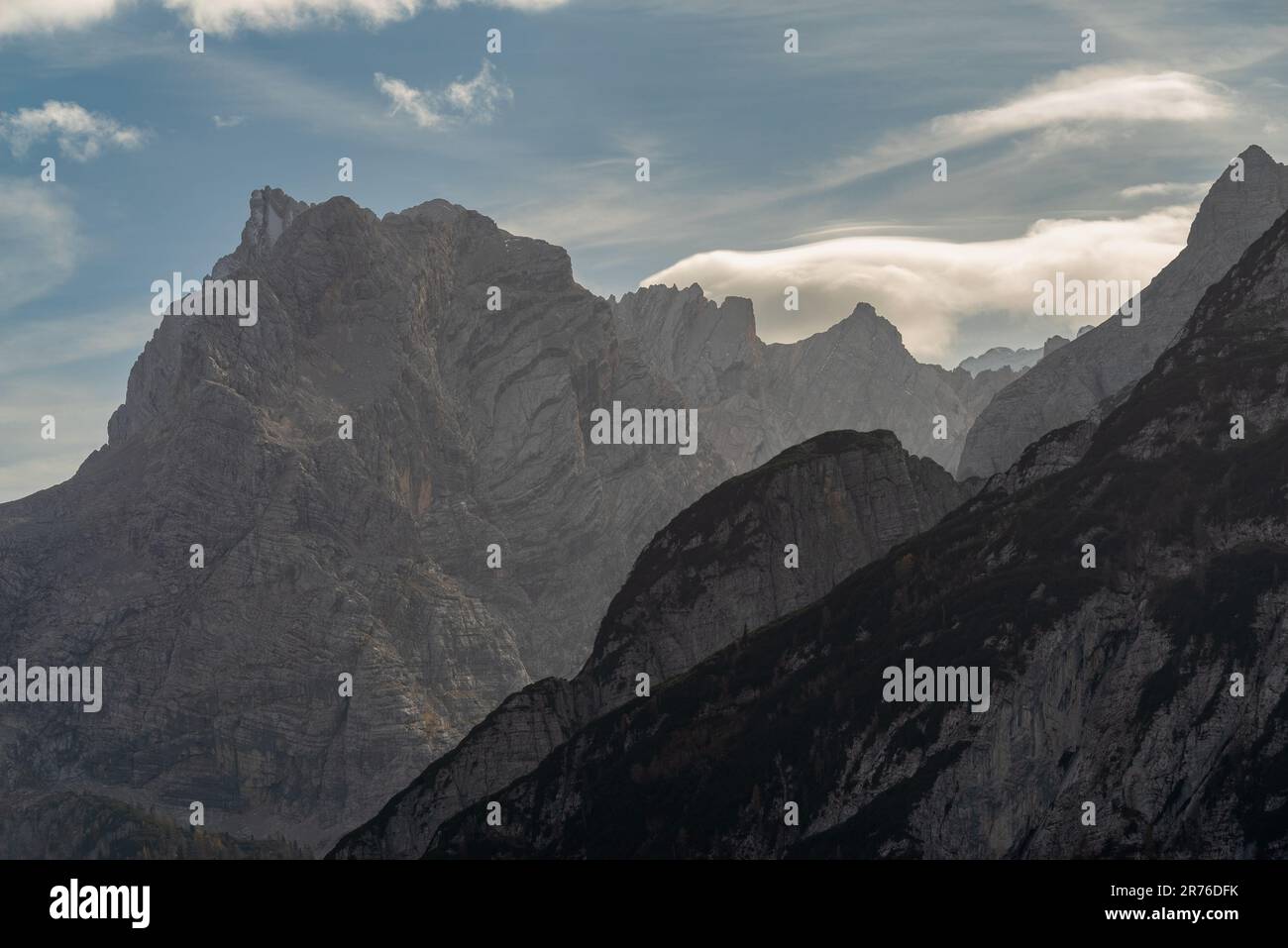 Dolomites, northern Italy. The mountain range of the Natural Park of ...