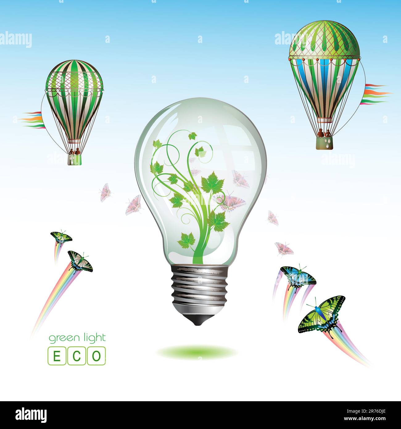 Light bulb for eco environmental concept Stock Vector Image & Art - Alamy