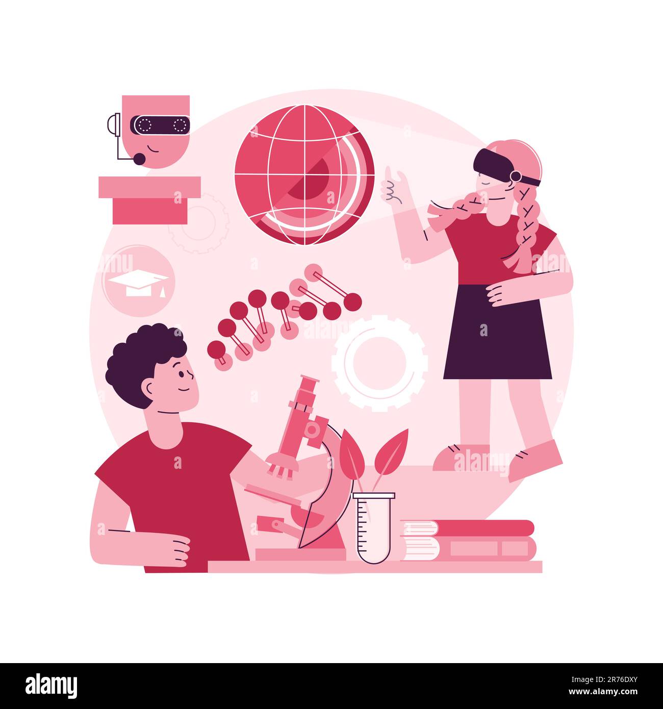 Smart spaces abstract concept vector illustration. Spaced learning at ...