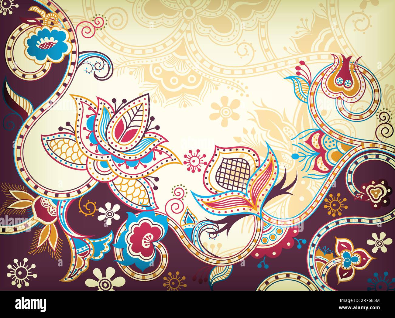 Illustration of abstract floral background in asian style Stock Vector ...