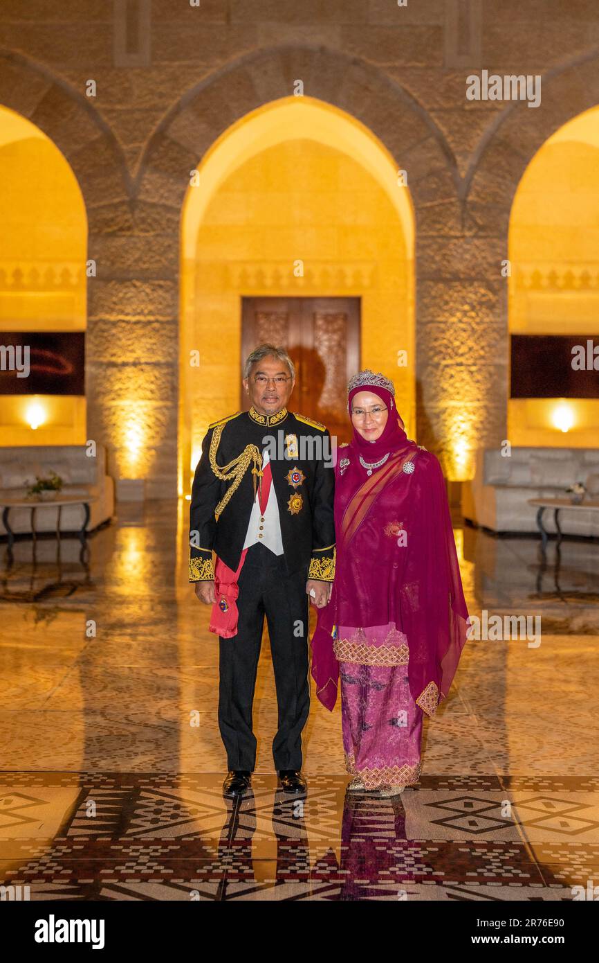Amman, Jordan. 01st June, 2023. King Abdullah of Pahang of Malaysia and ...