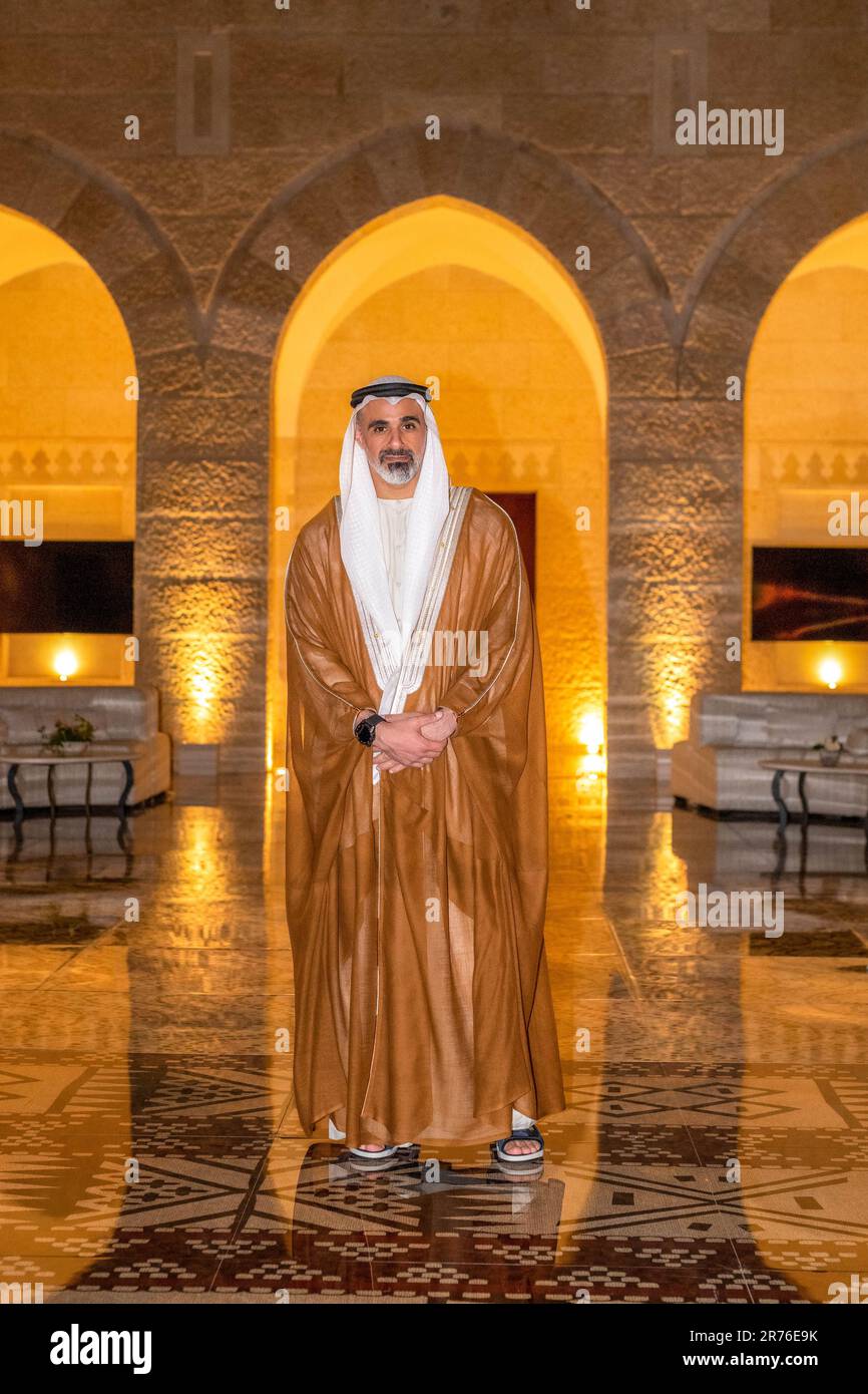 Amman, Jordan. 01st June, 2023. Abu Dhabi's Crown Prince Sheikh Khaled ...