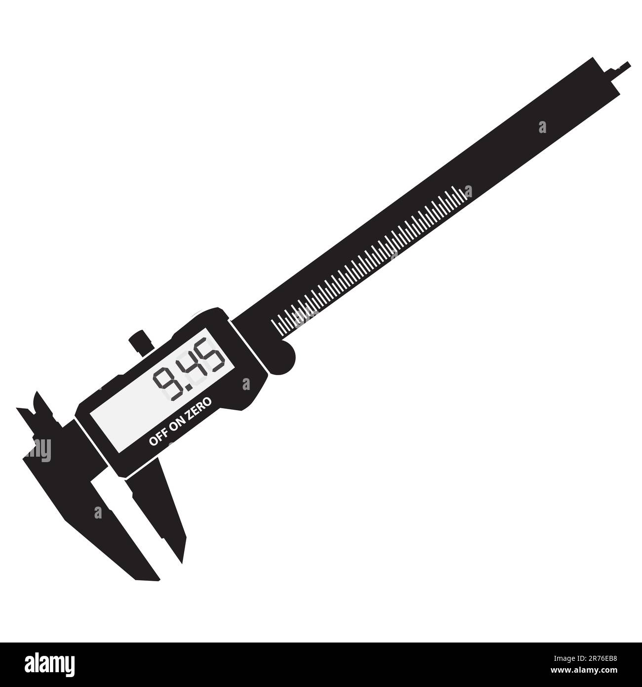 digital caliper icon. LCD electronic digital caliper micrometer gauge ...