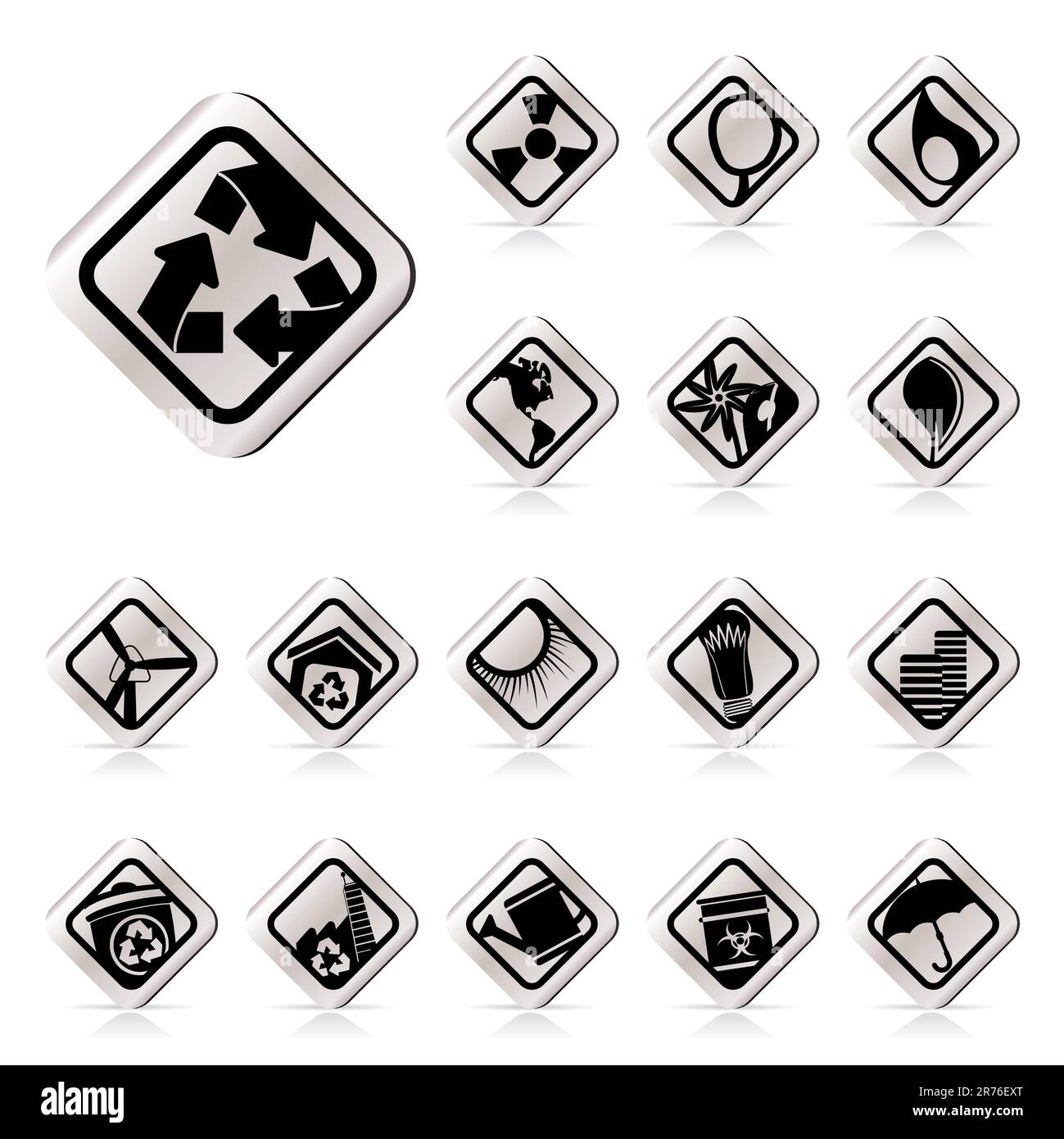 Simple Ecology icons - Set for Web Applications - Vector Stock Vector ...