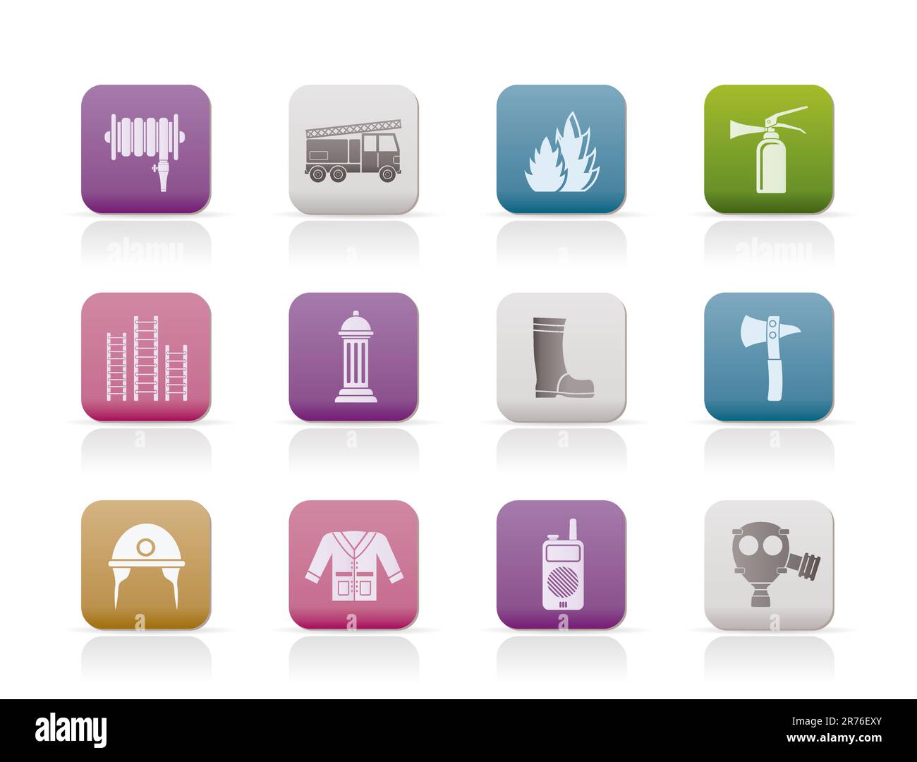 Fireman equipment Stock Vector Images - Alamy