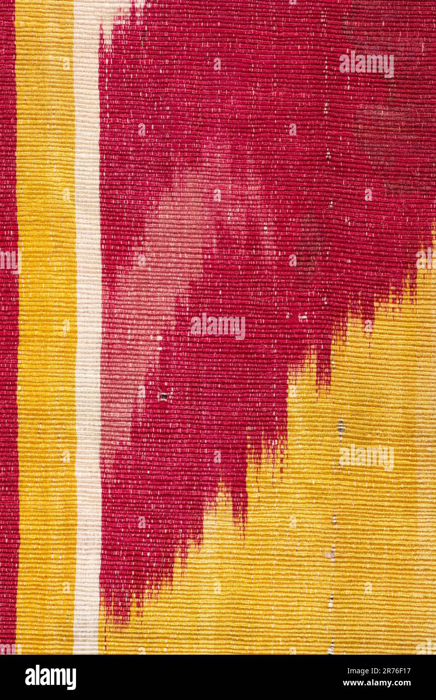 Central Asia. 19th Century. Abstract patterns in a 19th century silk ...