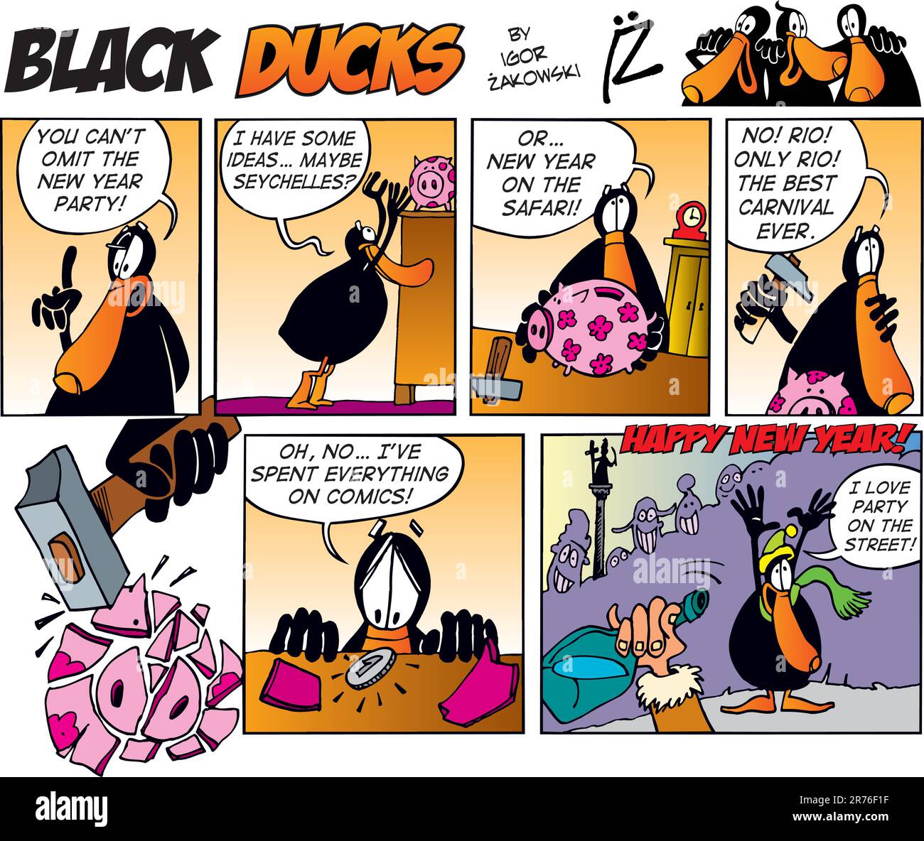 Black Ducks Comic Strip episode 34 Stock Vector Image & Art - Alamy