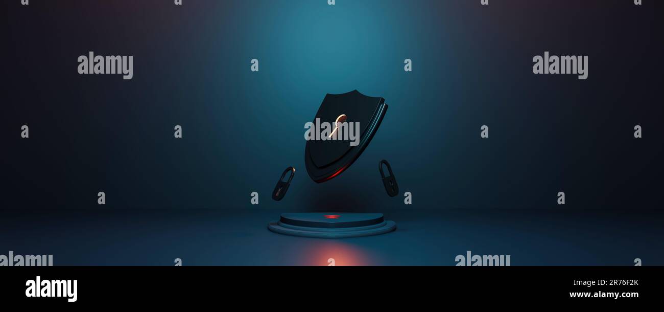 Protection Network Security Computer And Safe Your Data Concept Shield Icon Cyber Security