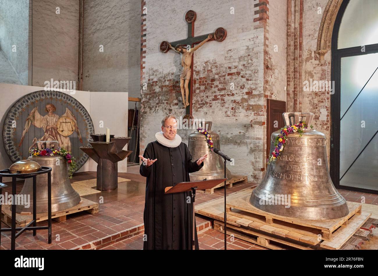 13 June 2023, Schleswig-Holstein, Lübeck: Robert Pfeifer, pastor, says ...