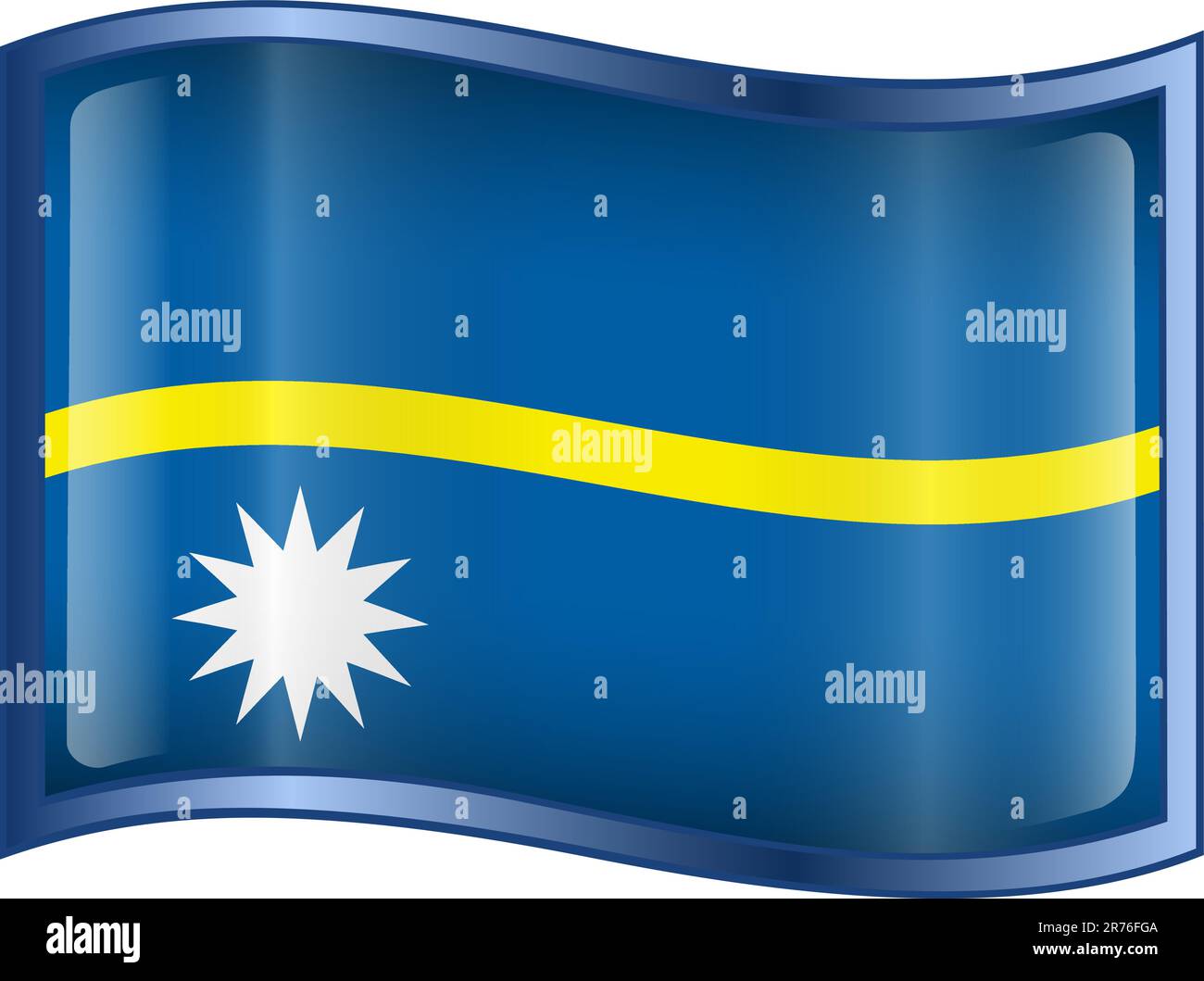 Nauru flag waving on Stock Vector Images - Alamy