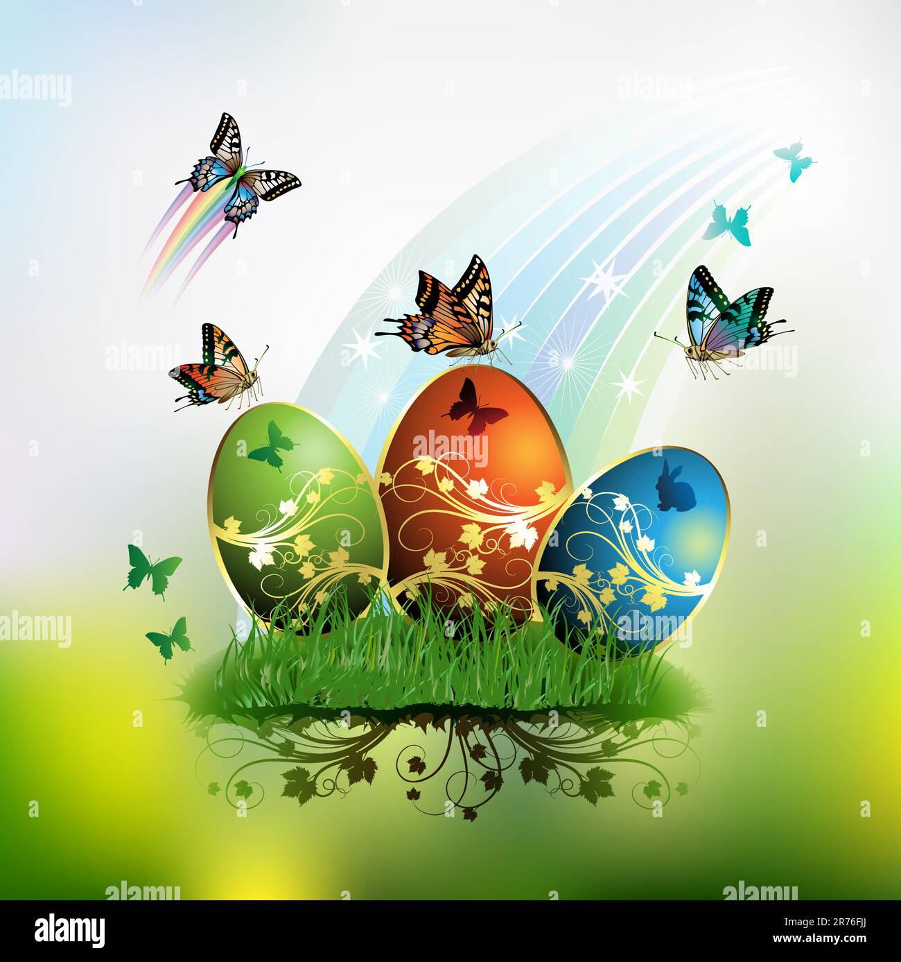 Leaf decorated Stock Vector Images - Alamy