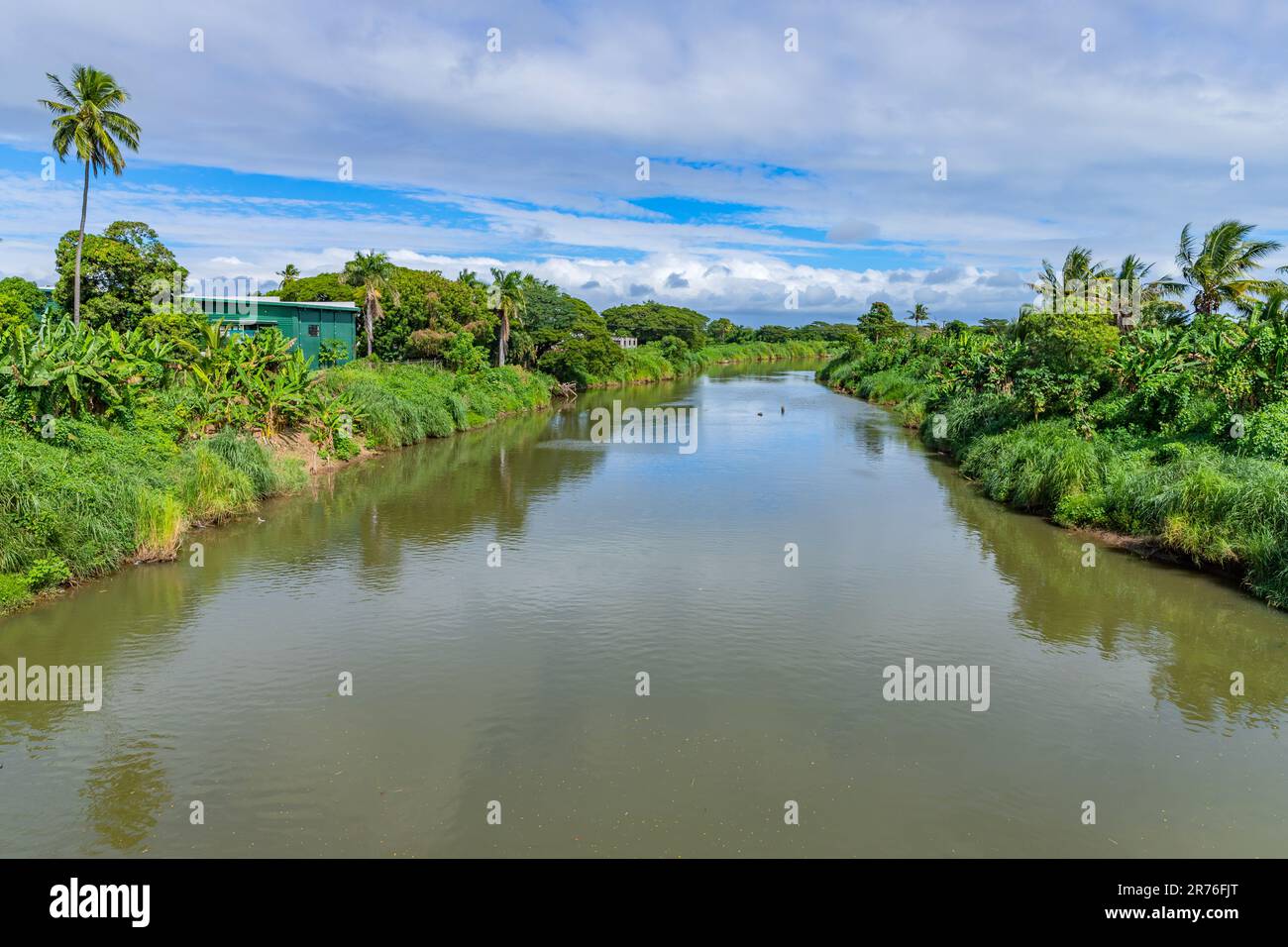 Fiji village river hi-res stock photography and images - Alamy