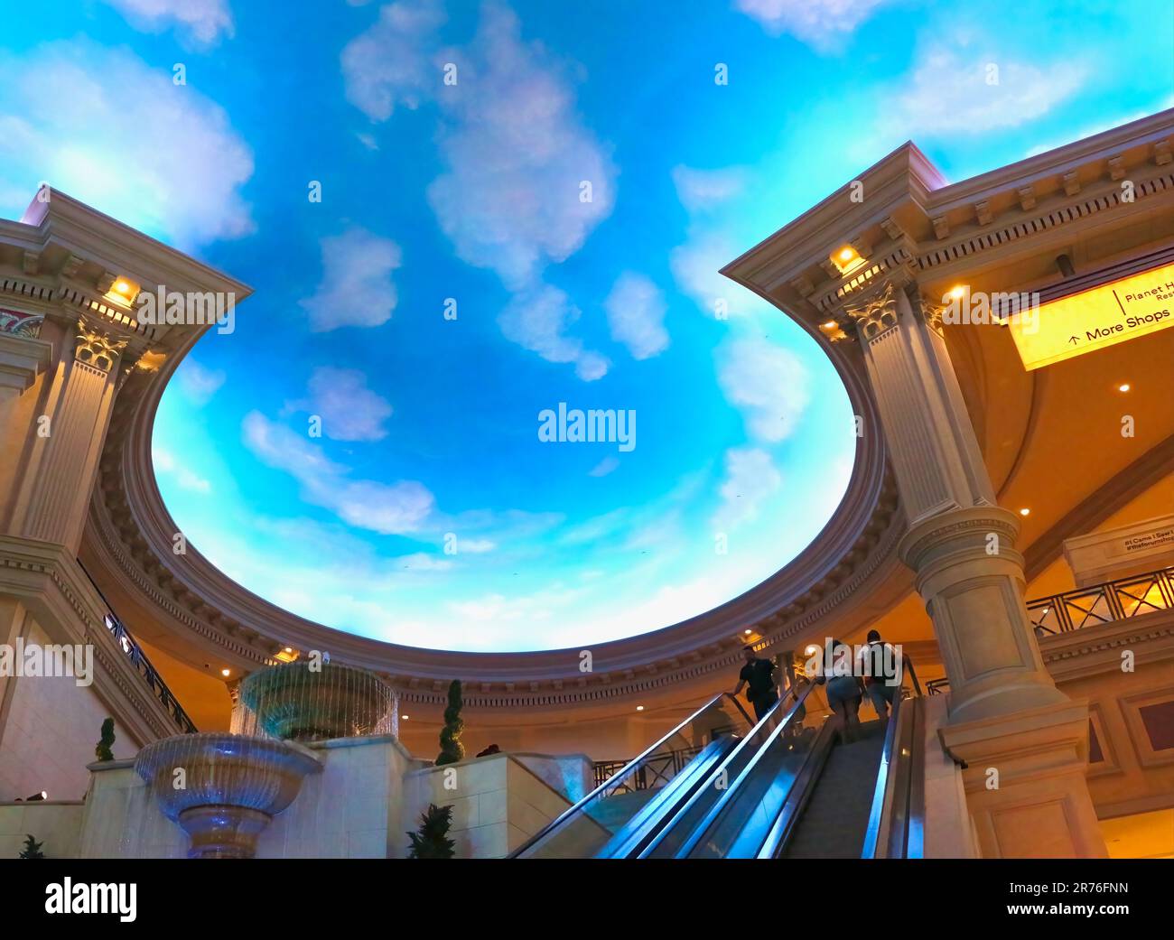 Fountains inside the Forum Shops at Caesars Palace shopping mall Las ...