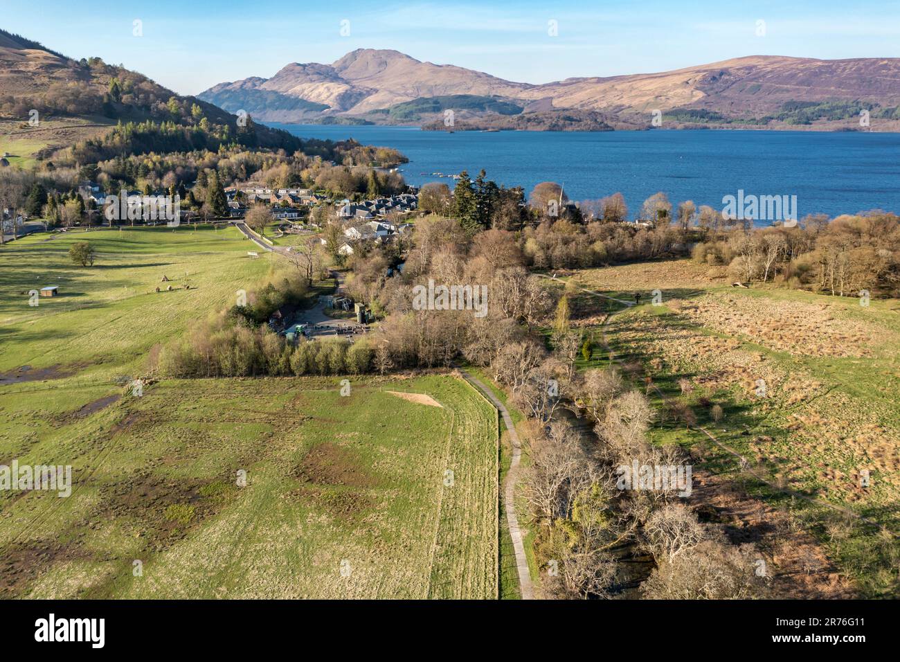 Aerial view of loch lomond hi-res stock photography and images - Alamy