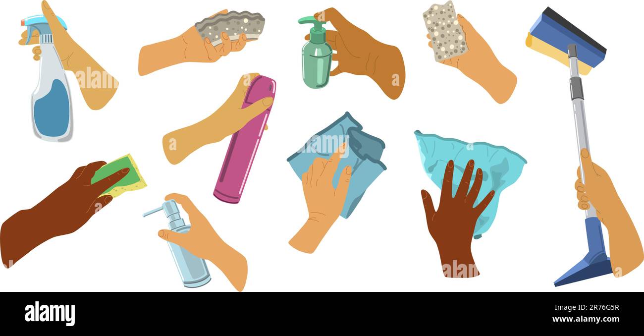 Cleaning process using flat mop hi-res stock photography and images - Alamy