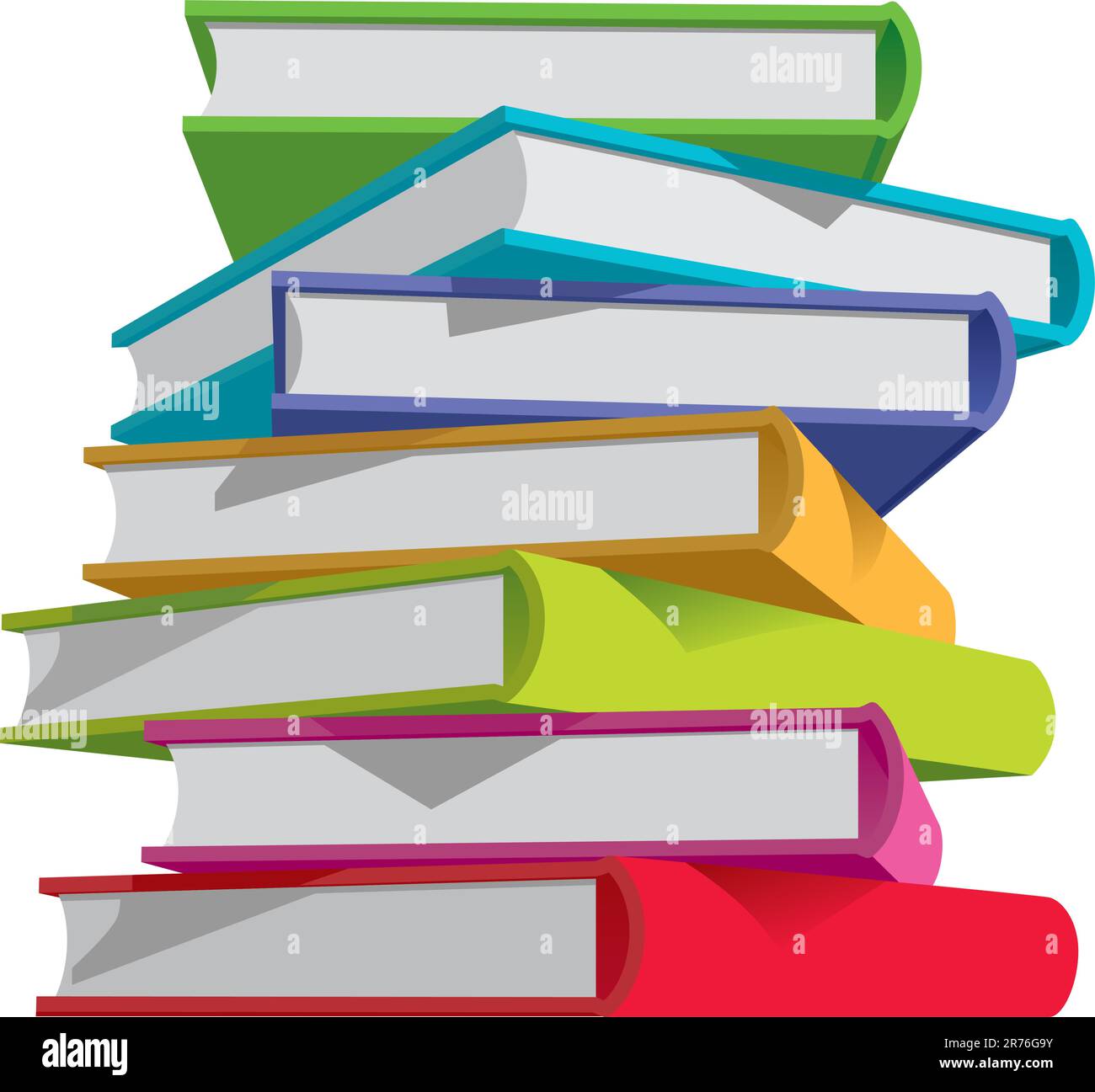 Side view book stack background Stock Vector Images - Alamy