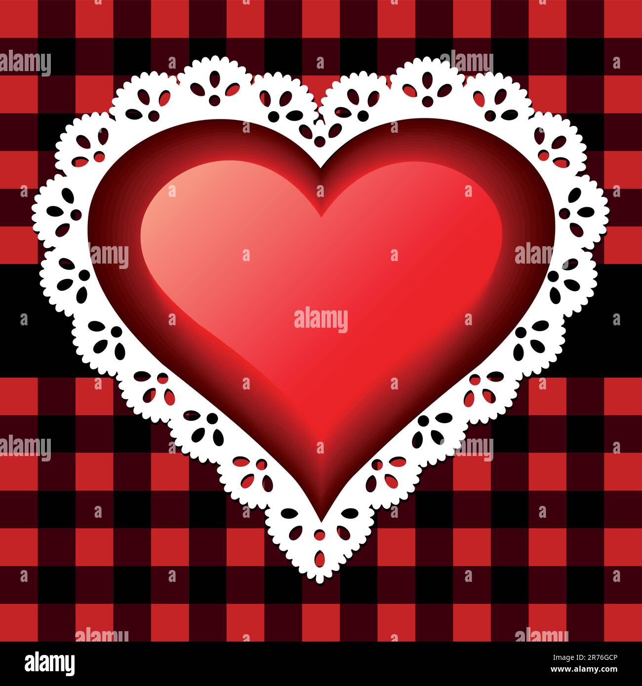 Checkered heart Stock Vector Images - Alamy