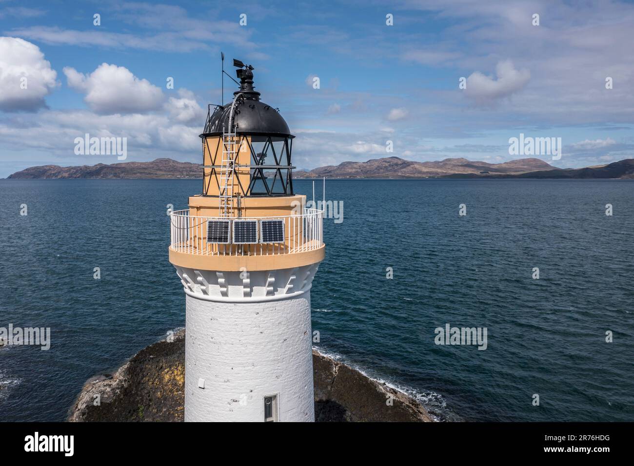 Aerial view of Tobermory lighthouse, Isle of Mull, Scotland, UK Stock ...