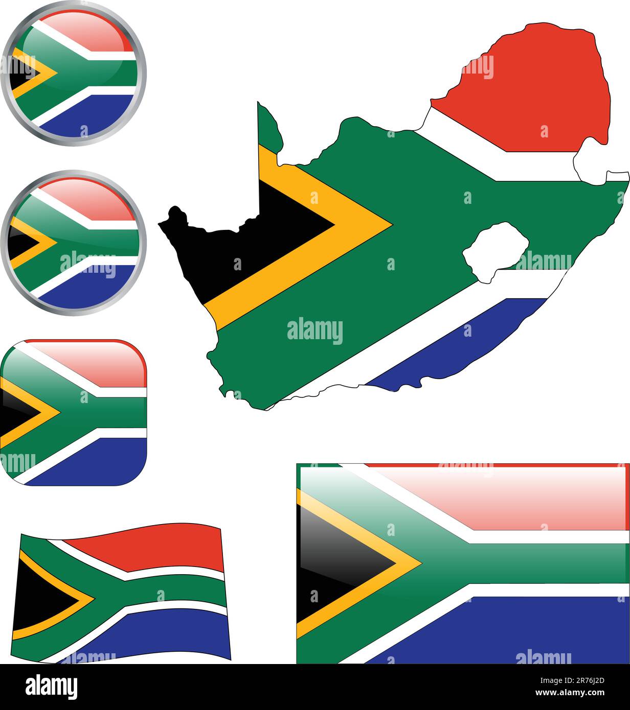 Republic of South Africa buttons - vector Stock Vector Image & Art - Alamy