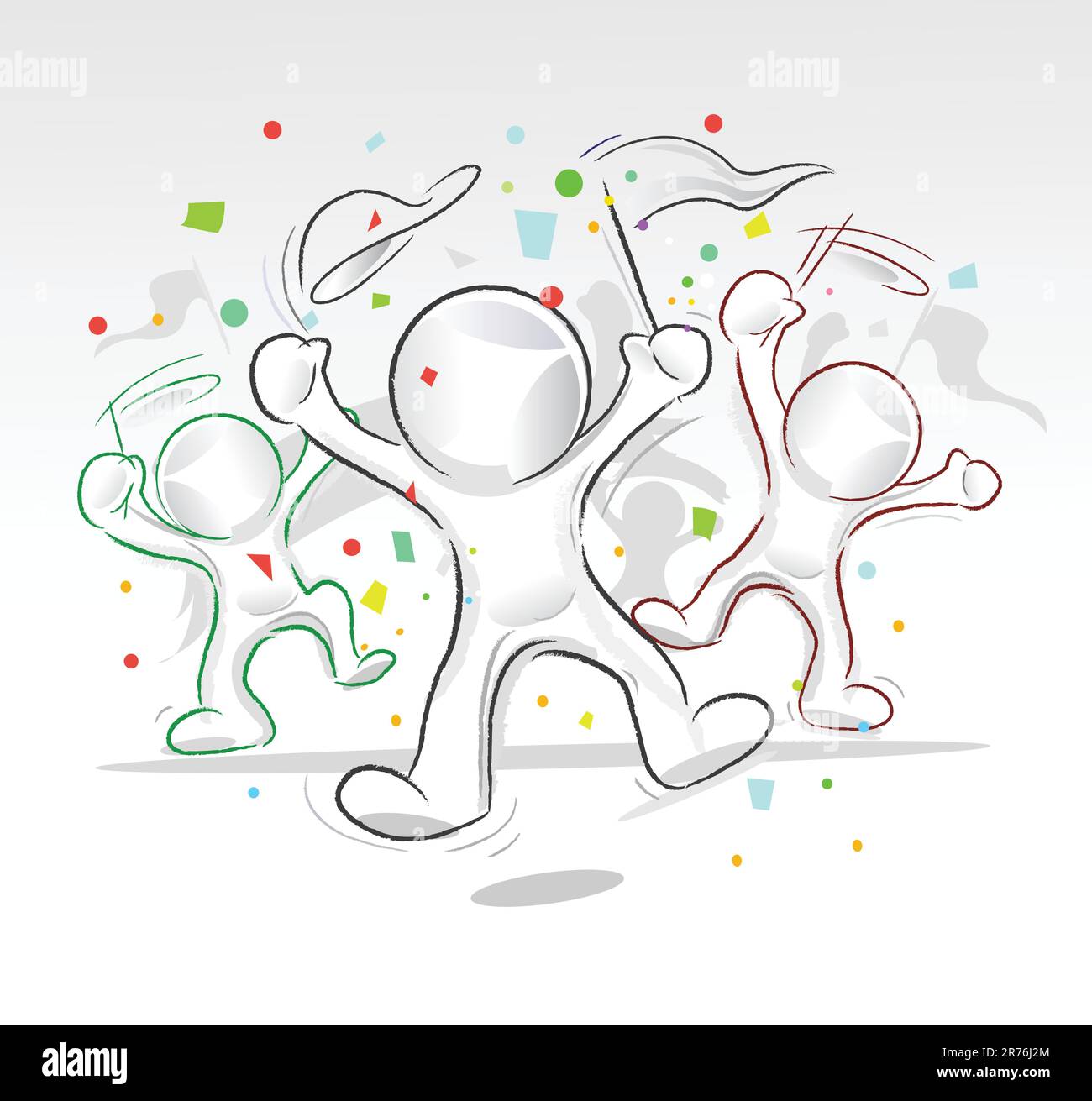 Crazy man crowd Stock Vector Images - Alamy