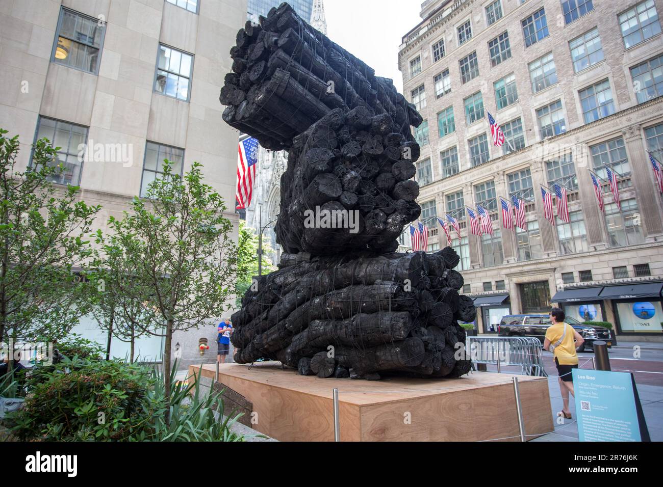 New York, US, 13/06/2023, A sculpture by South Korean artist Lee Bae ...