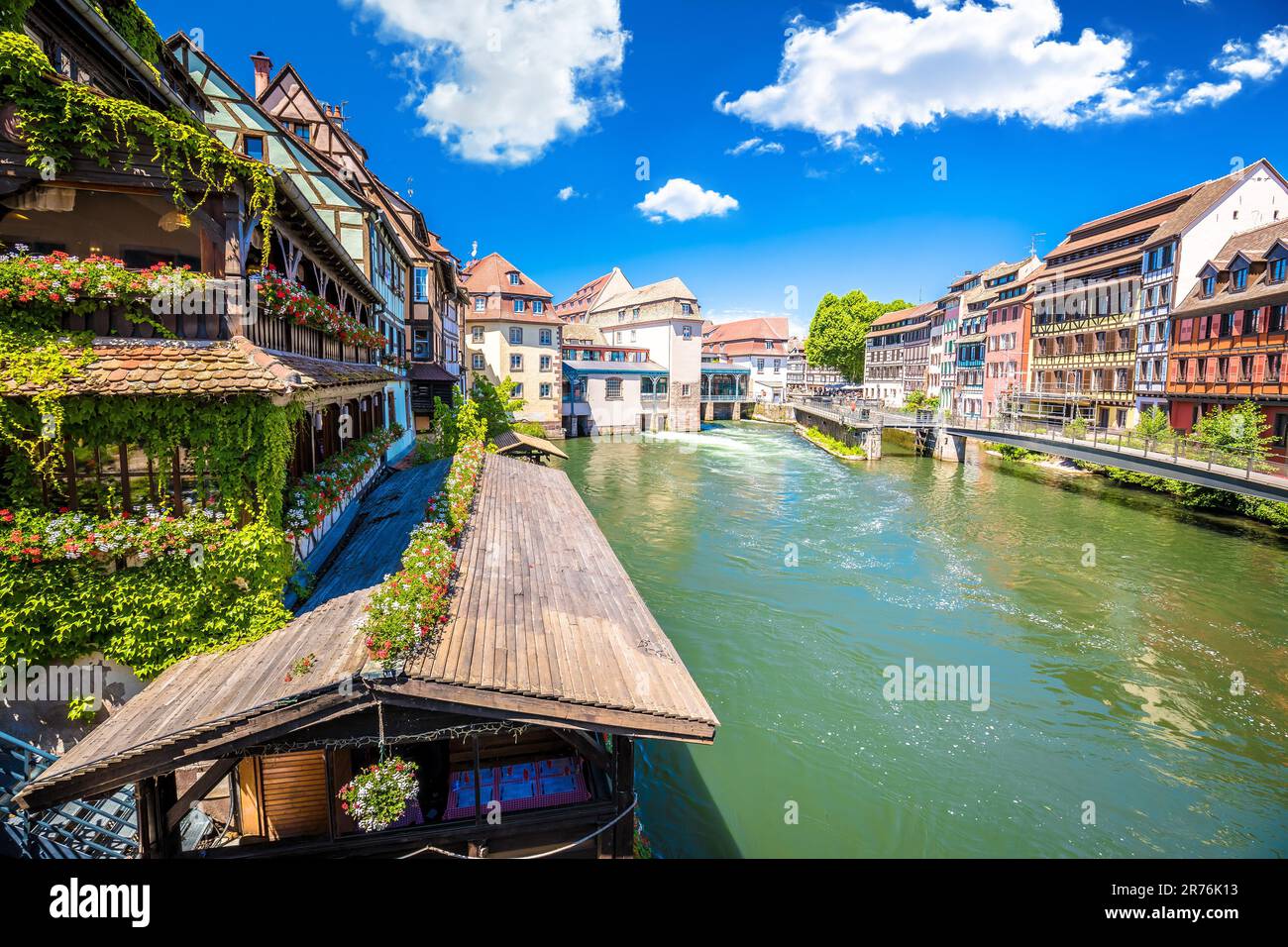Town of Strasbourg canal and historic architecture in historic Little ...
