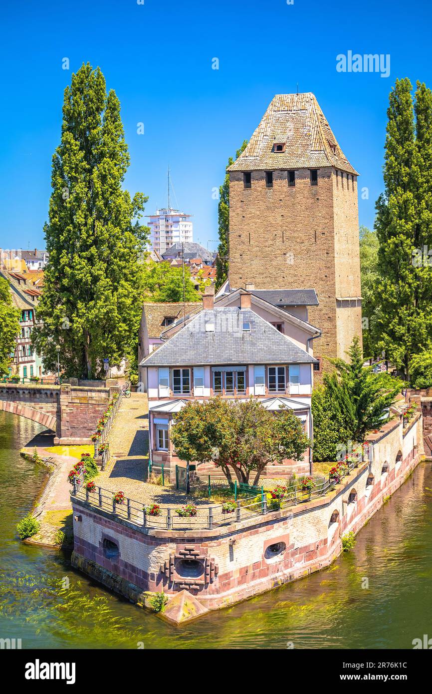 Strasbourg scenic river canal and architecture view, Alsace region of ...