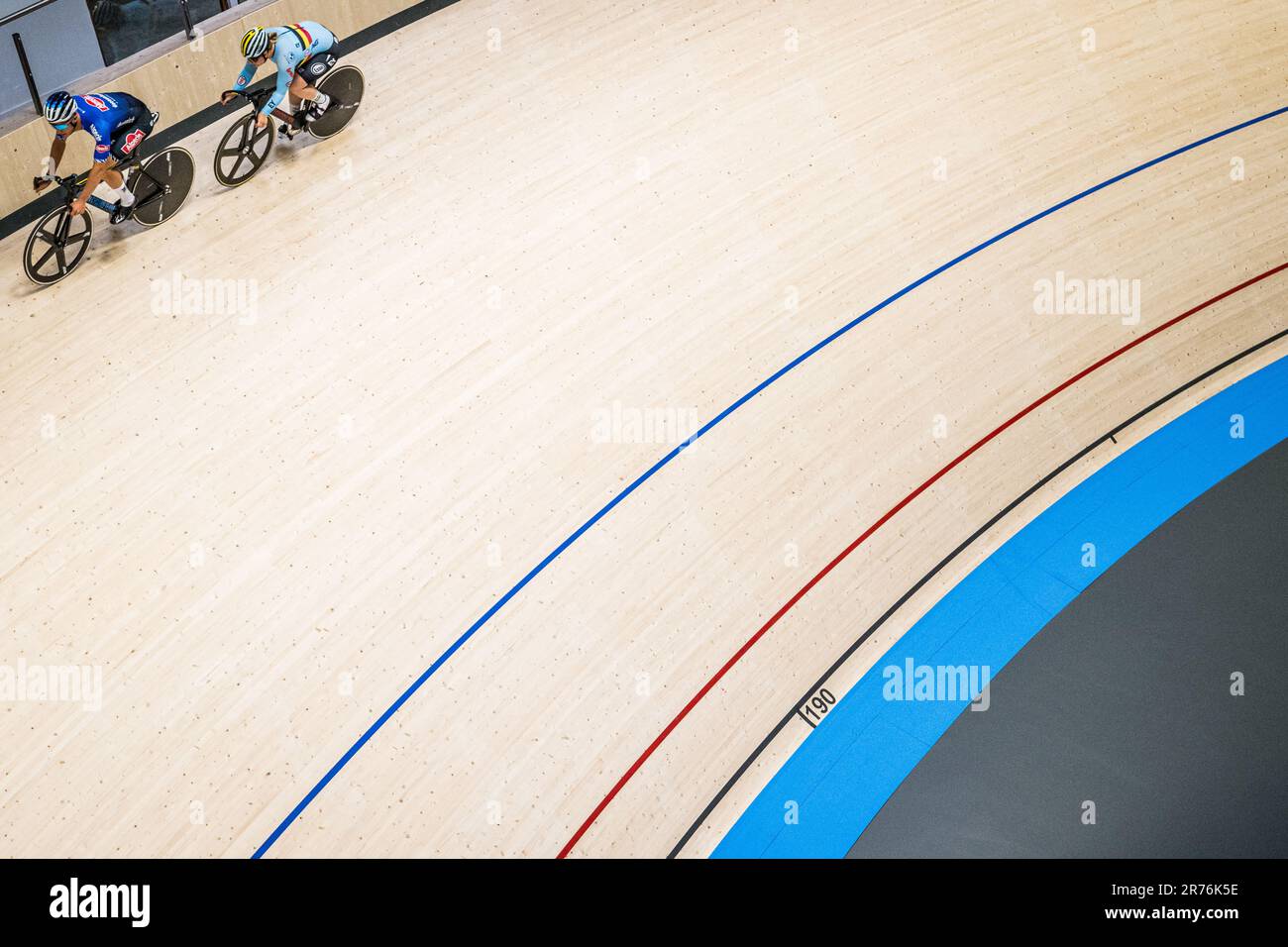 Belgian Nicky Degrendele and athlete Robbe Ghys pictured during the ...