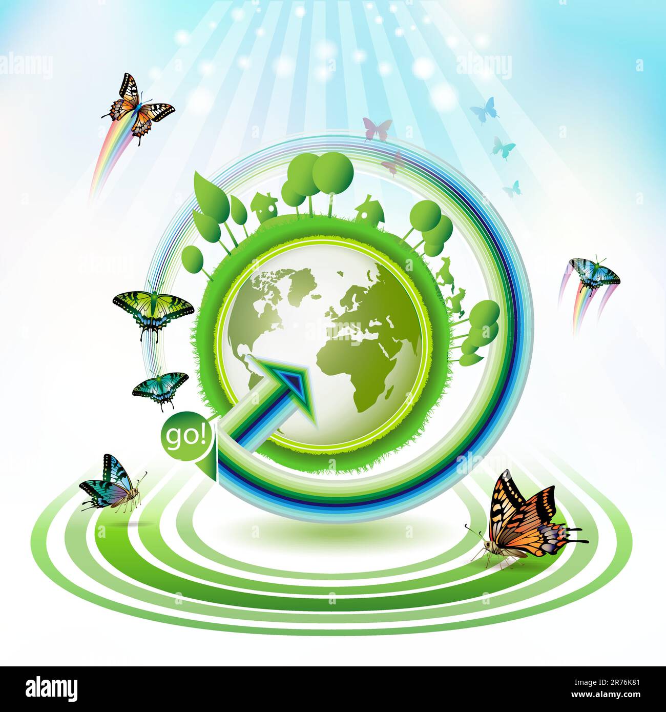 Concentric world Stock Vector Images - Alamy