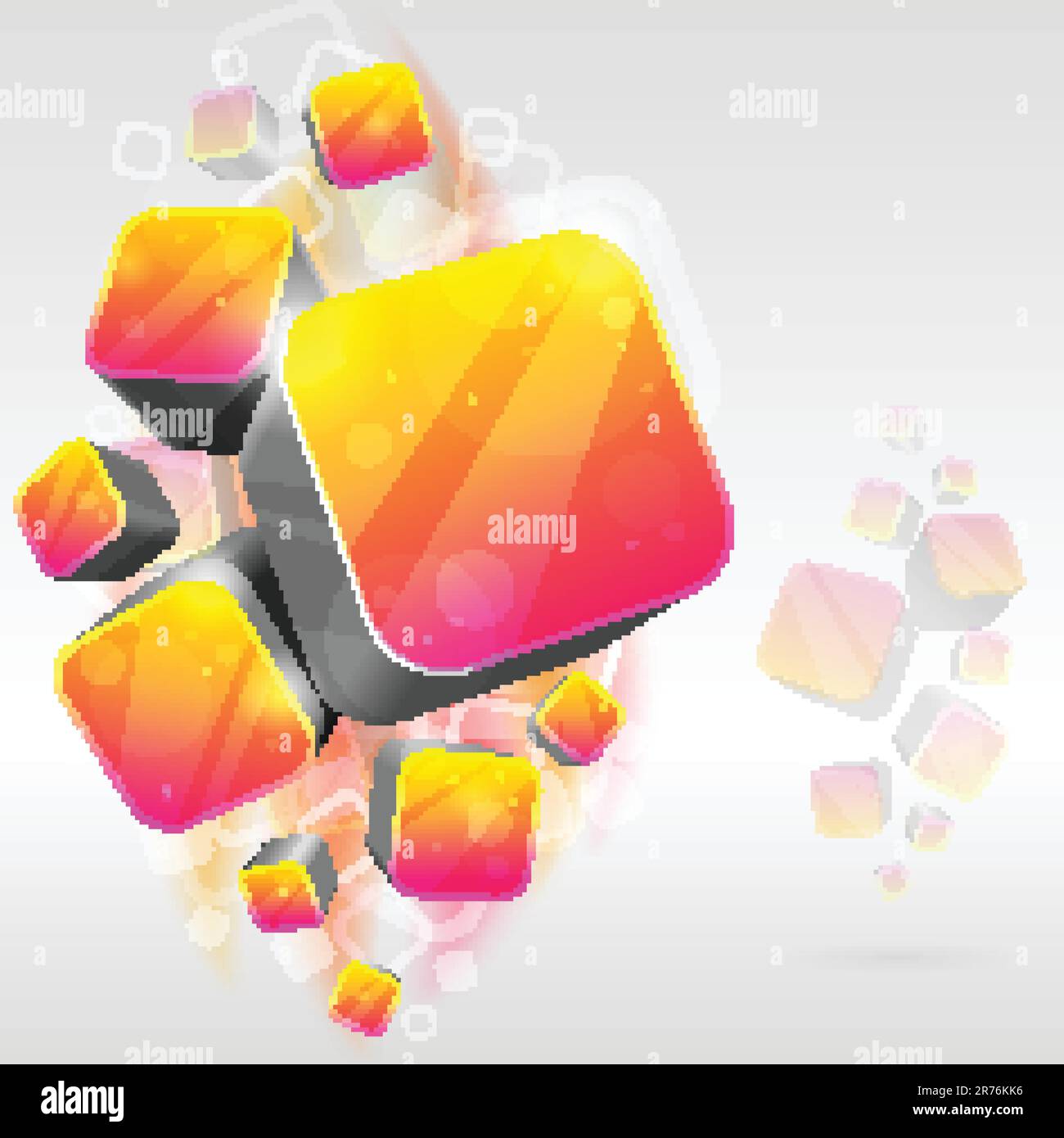 3d bright abstract background - vector illustration Stock Vector Image ...