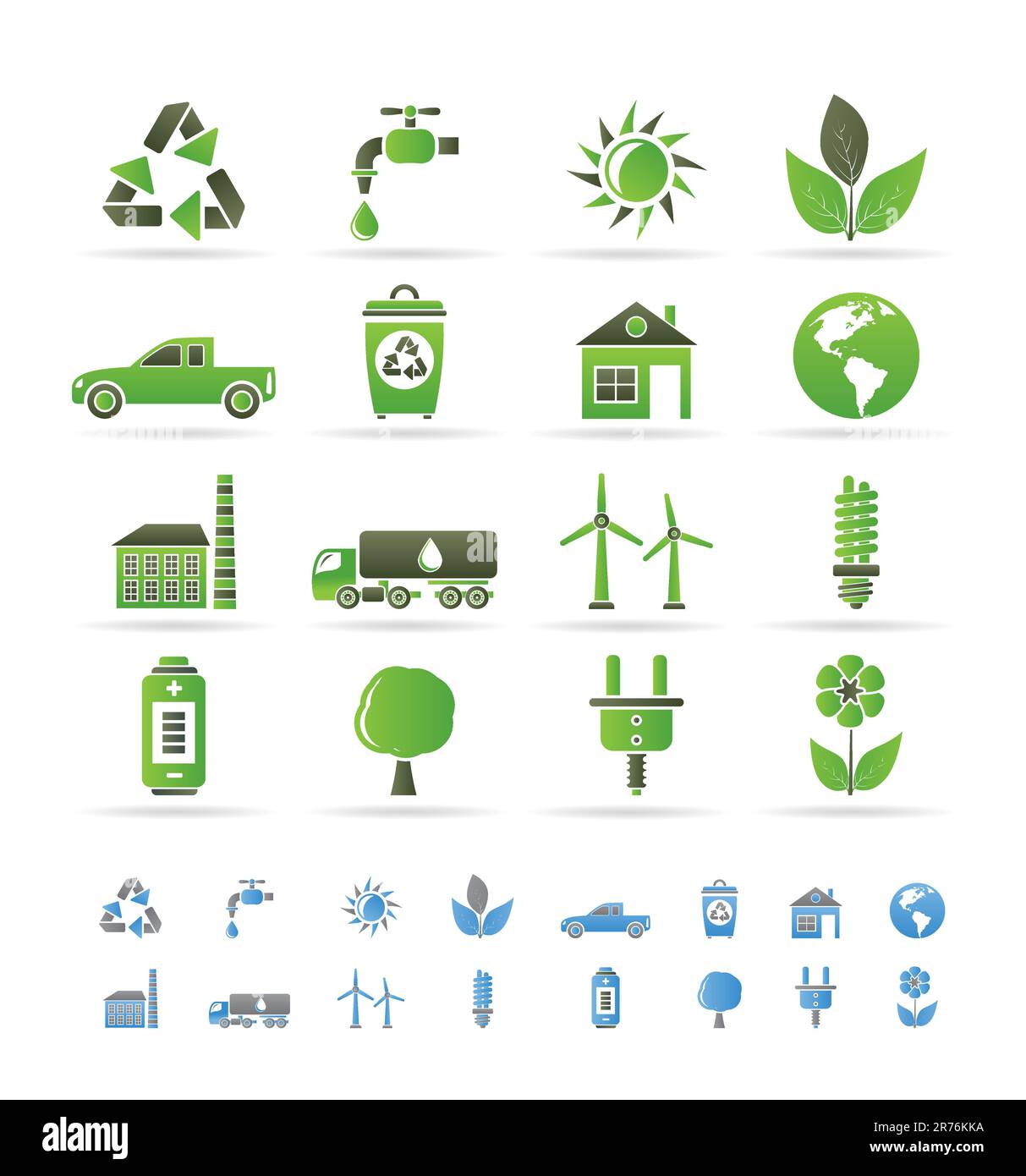 ecology and environment icons - vector icon set Stock Vector Image ...