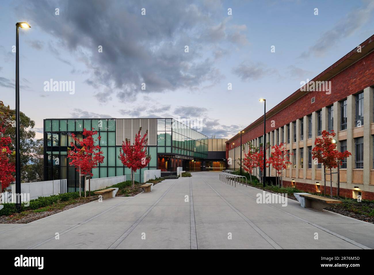 Eastern elevation and main entrance and forecourt. Australian National ...