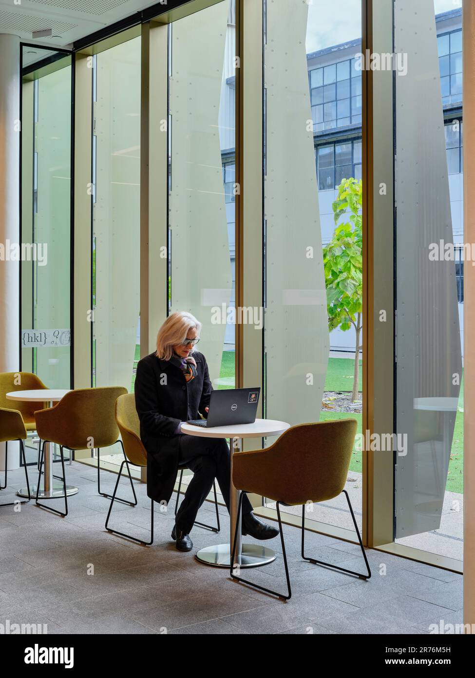 Main entrance foyer showing exterior blades on northern facade ...