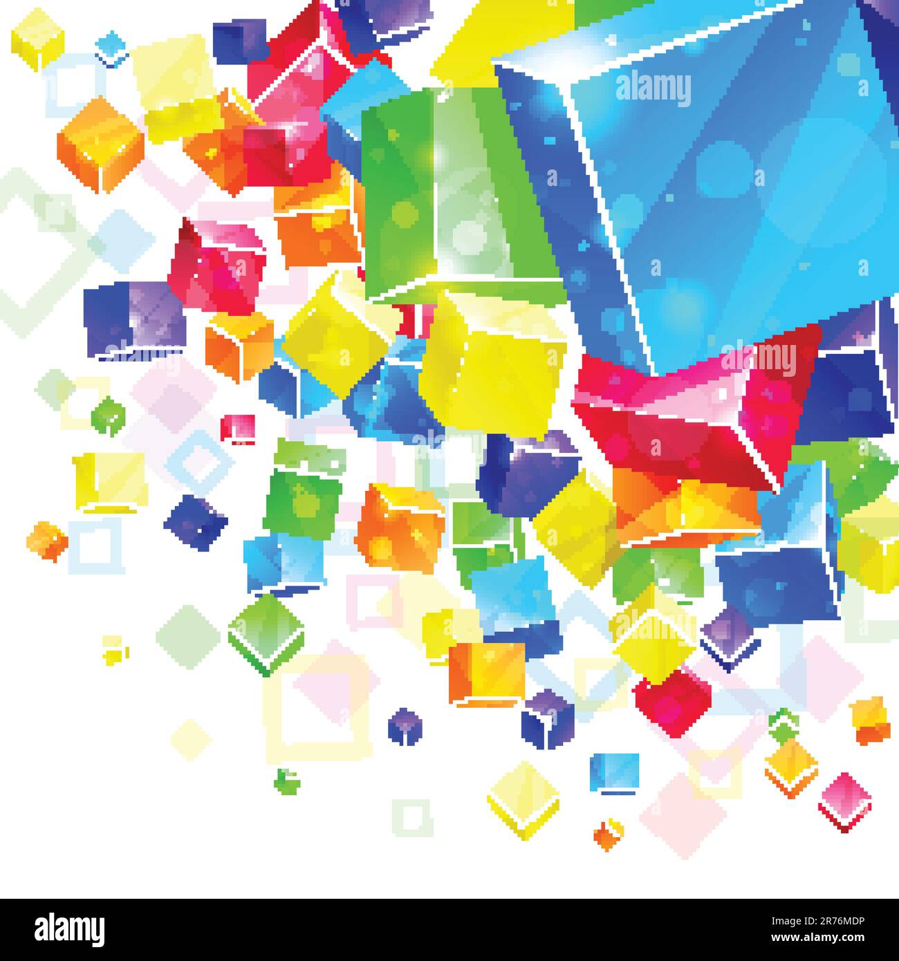 3d bright abstract background - vector illustration Stock Vector Image ...