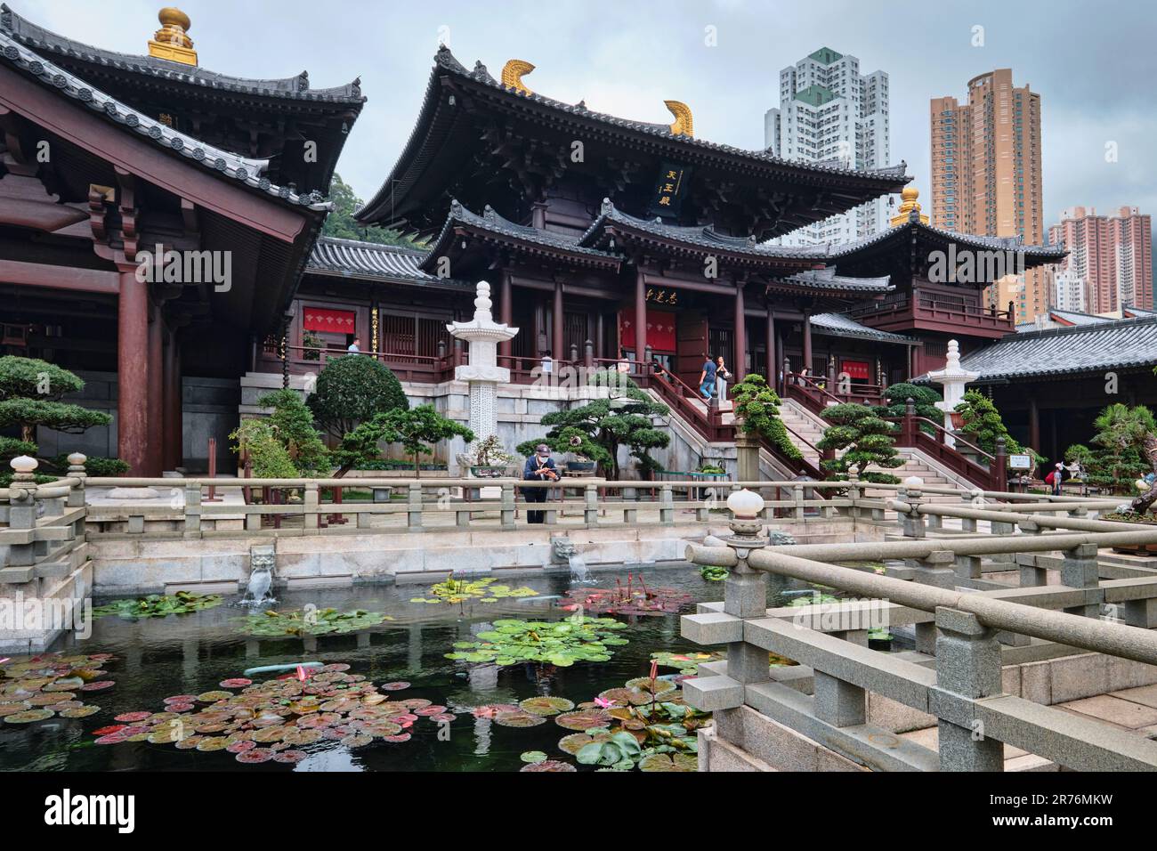Hong Kong, China - April 2023: "Chi Lin Nunnery" which has dynasty ...