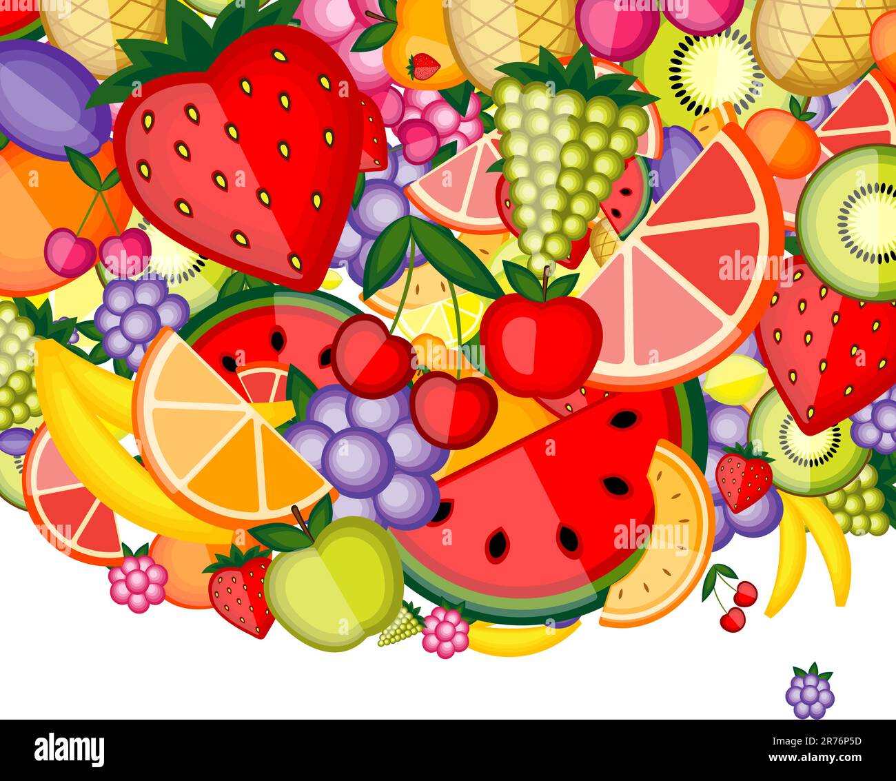 Silhouette strawberry fruit background Stock Vector Images - Alamy