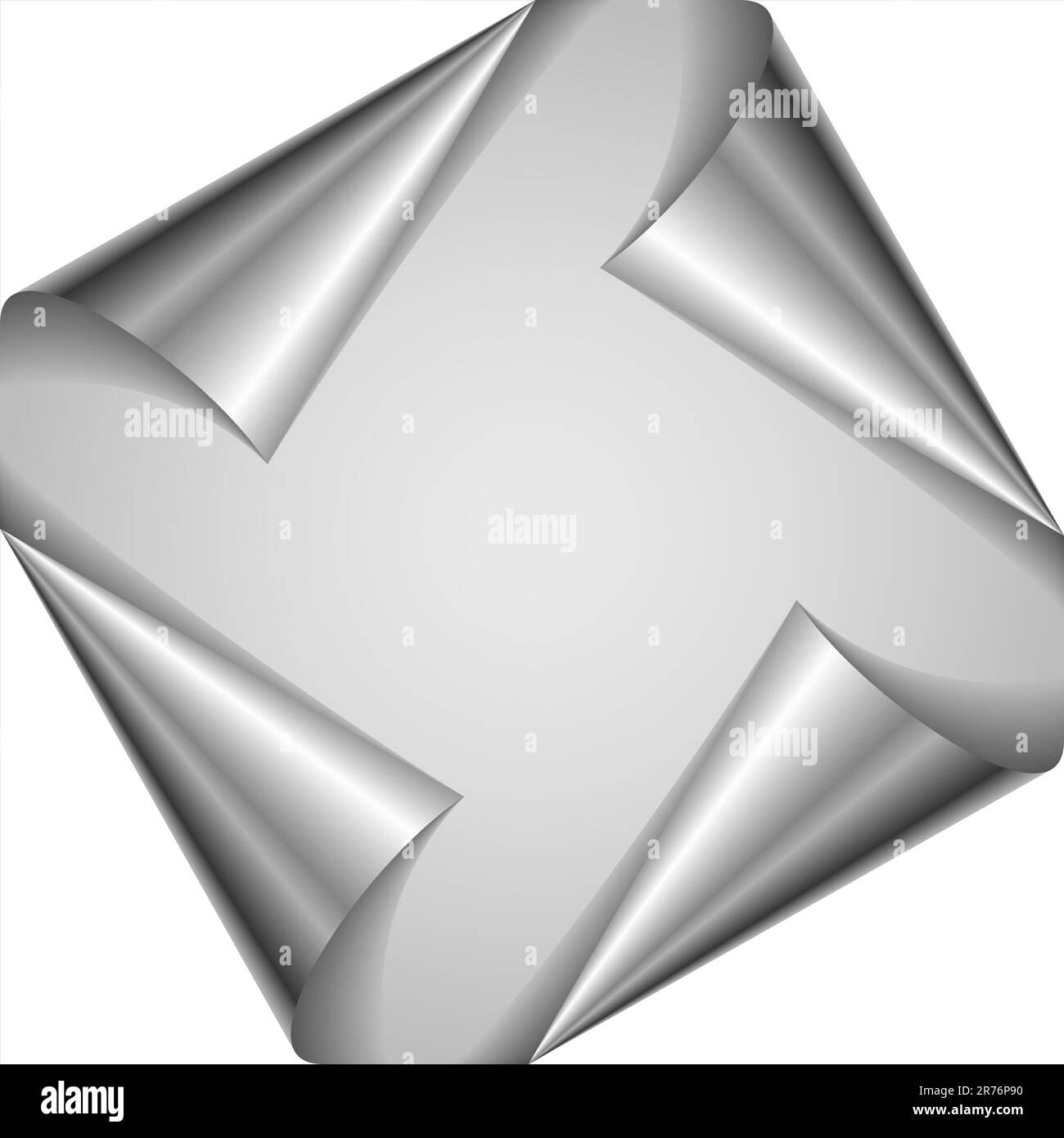 Set silver page corners. Vector illustration on white background Stock ...