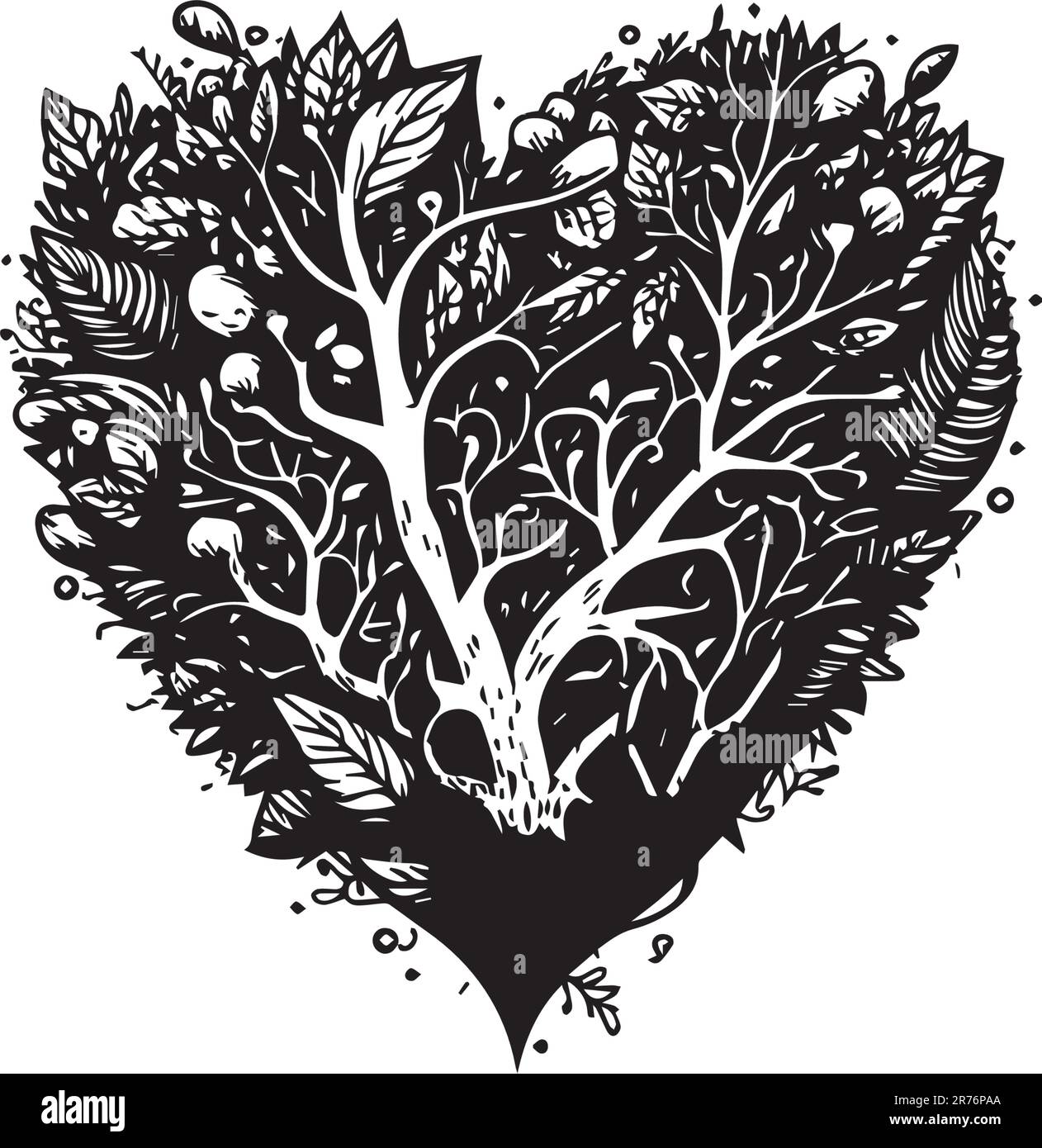 Love Heart Hand Drawn Element Illustration For Valentine's Day ...