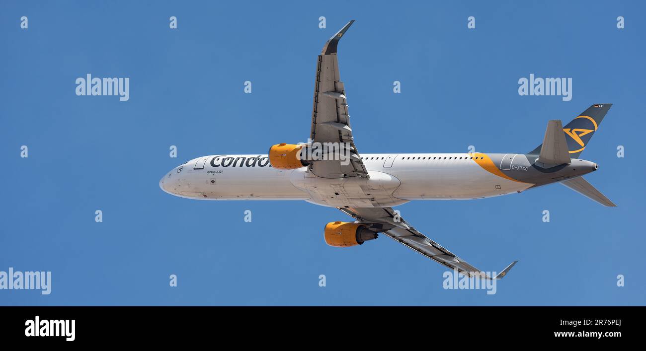 Tenerife, Spain April 3st, 2023. Condor Airlines Airbus A321. Condor ...