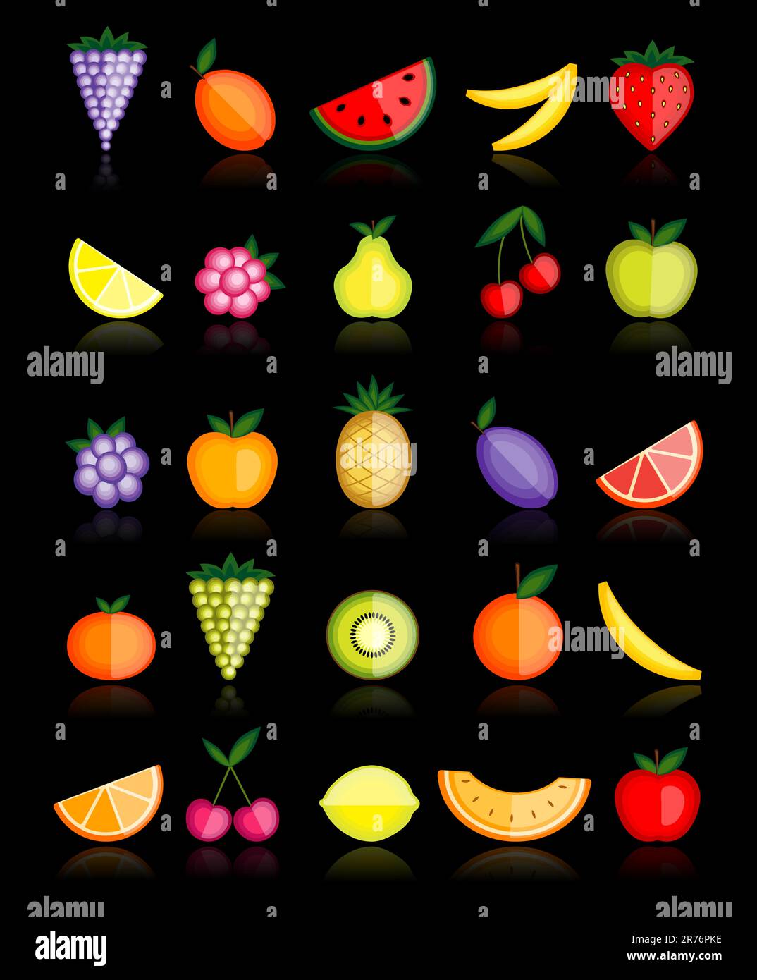Energy fruits. Vector collection for your design Stock Vector Image ...