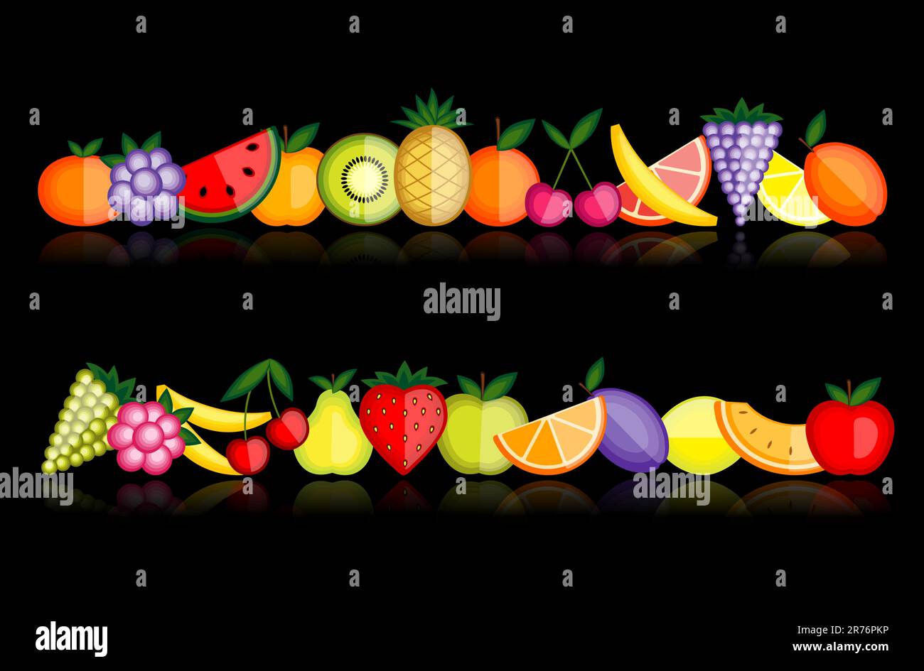 Energy fruits. Vector collection for your design Stock Vector Image ...