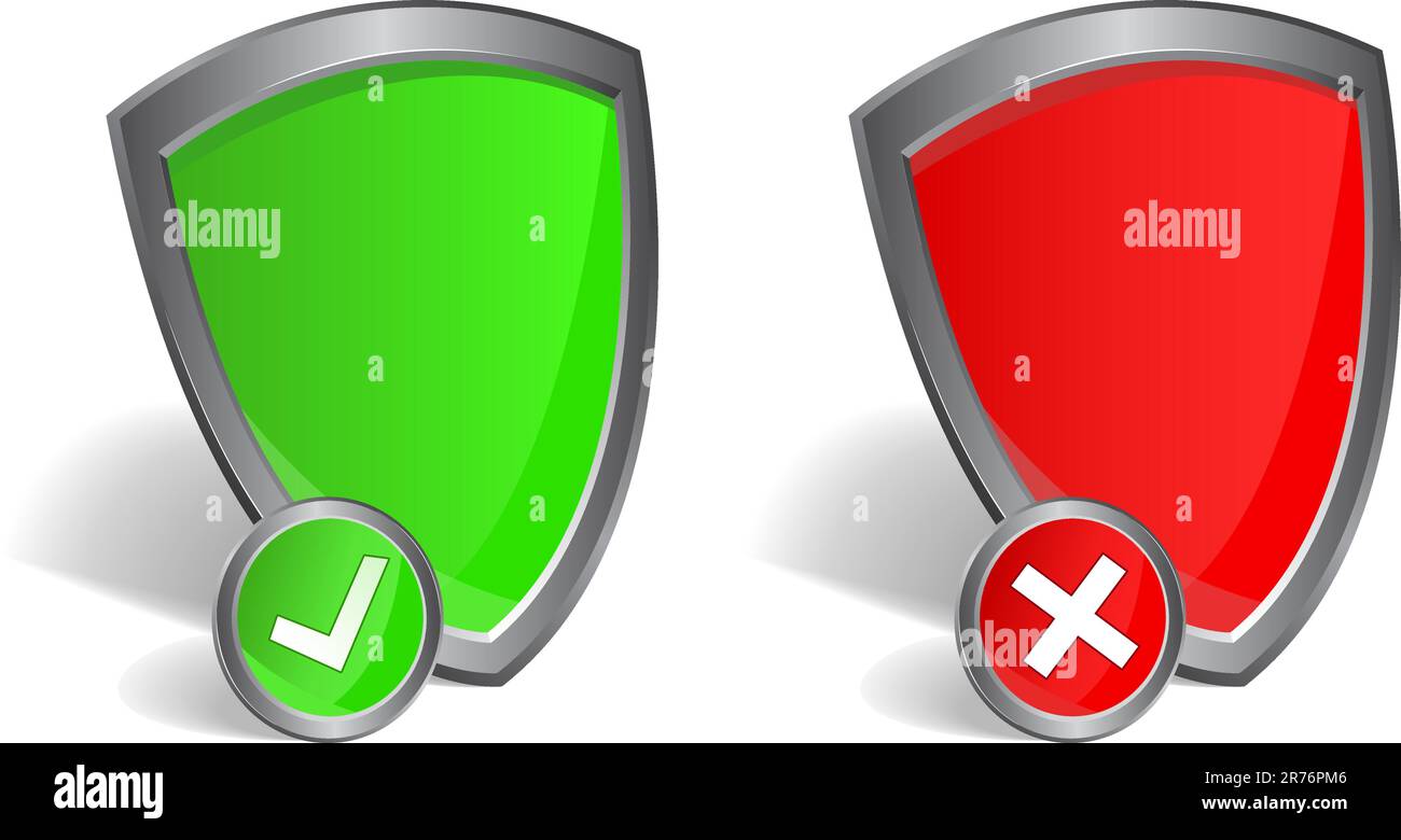 check shield illustration. Isolate on white background Stock Vector ...